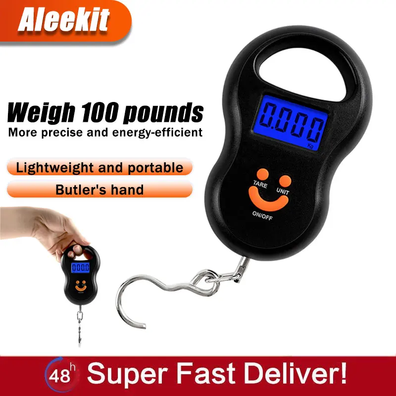 1-2PCS-Portable-50Kg-10g-Hanging-Scale-LCD-Digital-Scale-BackLight ...