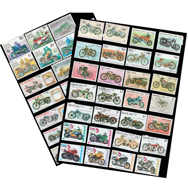 44 PCS Topic Motor Bike Motorcycle All Different Unused Postage Stamps ...