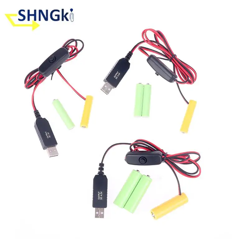 Reuse-AAA-AA-Dummy-Batteries-Detachable-USB-Power-Supply-Cable-for-AAA ...