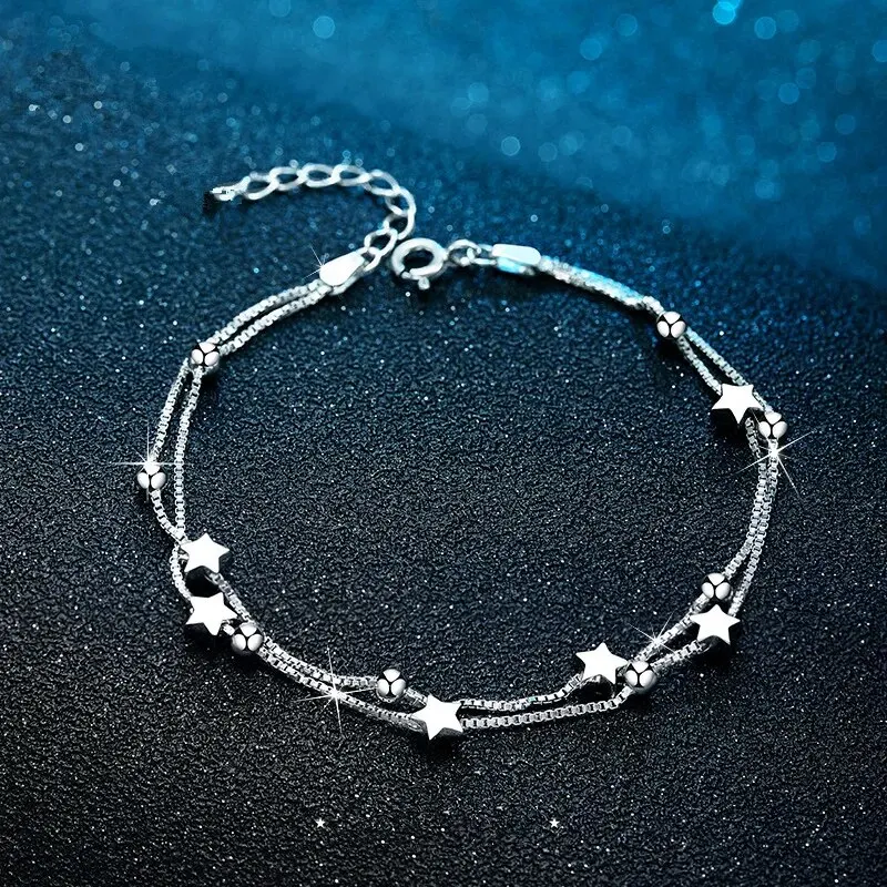 Simple-Round-Bead-Star-Hand-Chain-Women-Fashion-Versatile-Sweet-Student ...