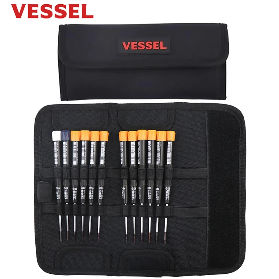 VESSEL-12-Piece-Precision-Screwdriver-Set-with-Phillips-Slotted-Torx ...