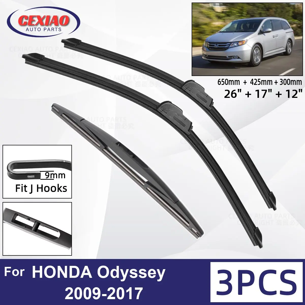 Honda Odyssey Windshield Wiper Size