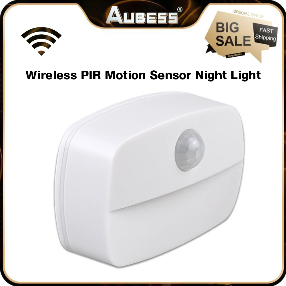 1Pcs-LED-Night-Light-Wireless-PIR-Motion-Sensor-Lights-Corridor-Closet ...