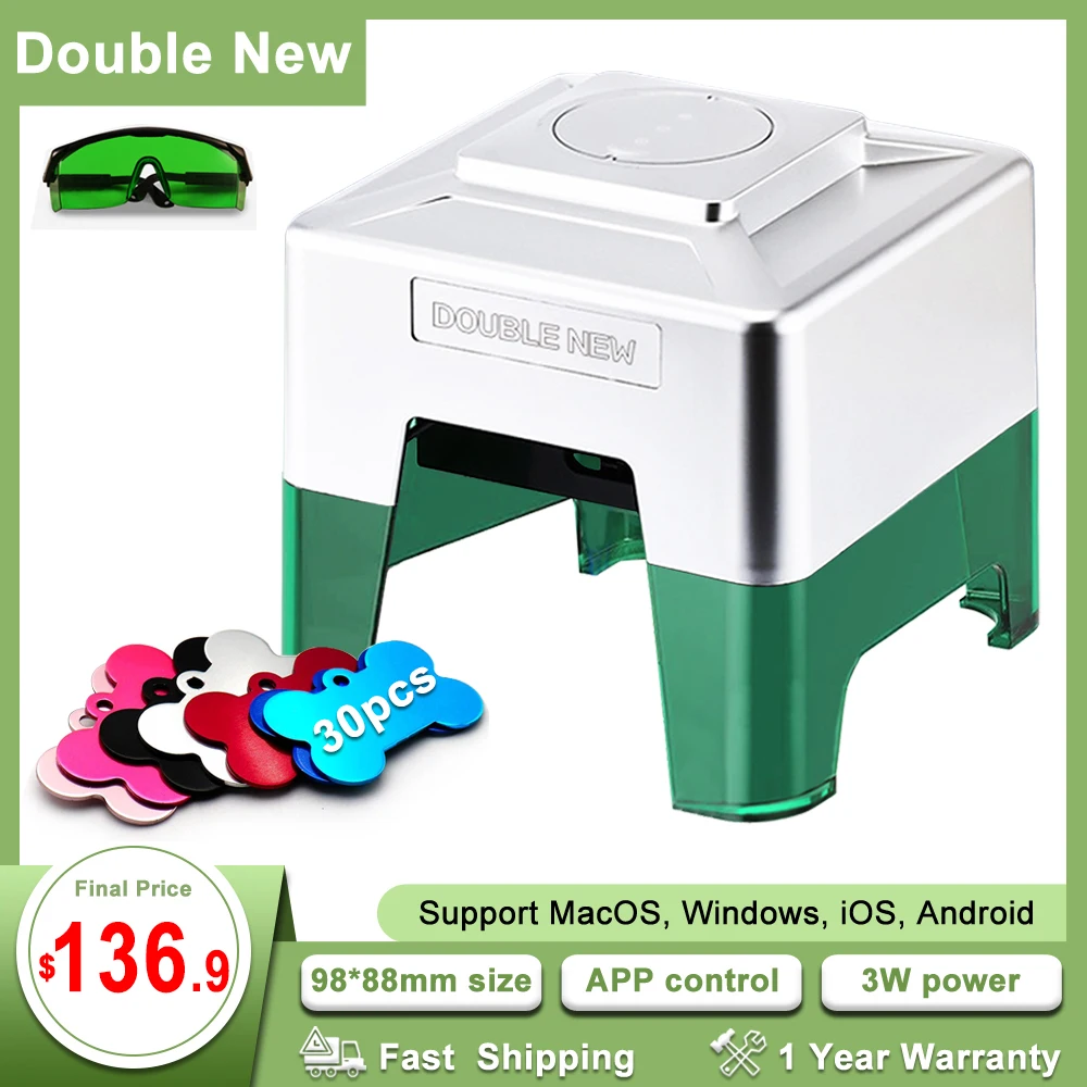 DoubleNew-Wireless-Laser-Engraving-Machine-Pet-Tag-para-Escultura-gato ...