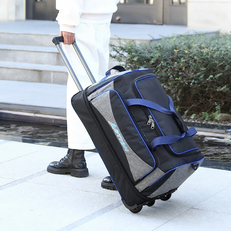 Large capacity Trolley Bag Travel Suitcase Boarding Bag Oxford ...