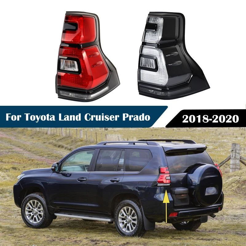 Red/Smoked For Toyota Land Cruiser Prado 2018-2020 Series 150 FJ150 ...