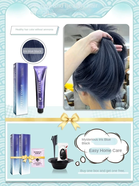 Blue Black Hair Dye Box