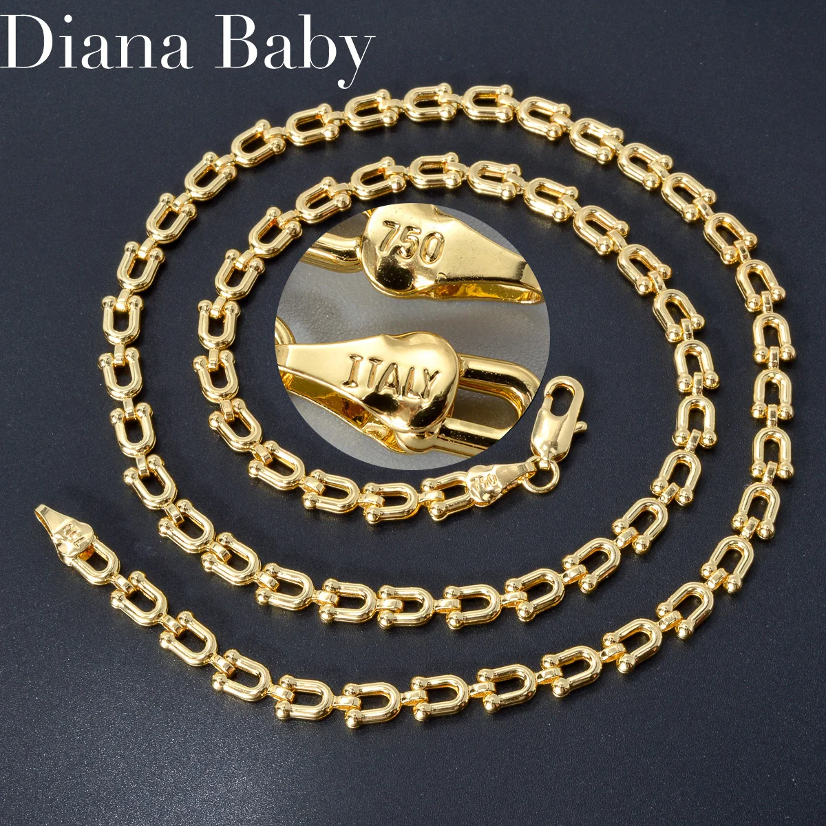 45-50-55-60cm-U-Shape-Chain-Hip-Hop-Punk-Thick-Chain-Necklace-Classic ...