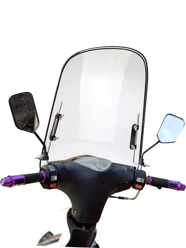 Universal-Motorcycle-Windshield-18-x-16-7inch-Clear-Large-Windscreen ...