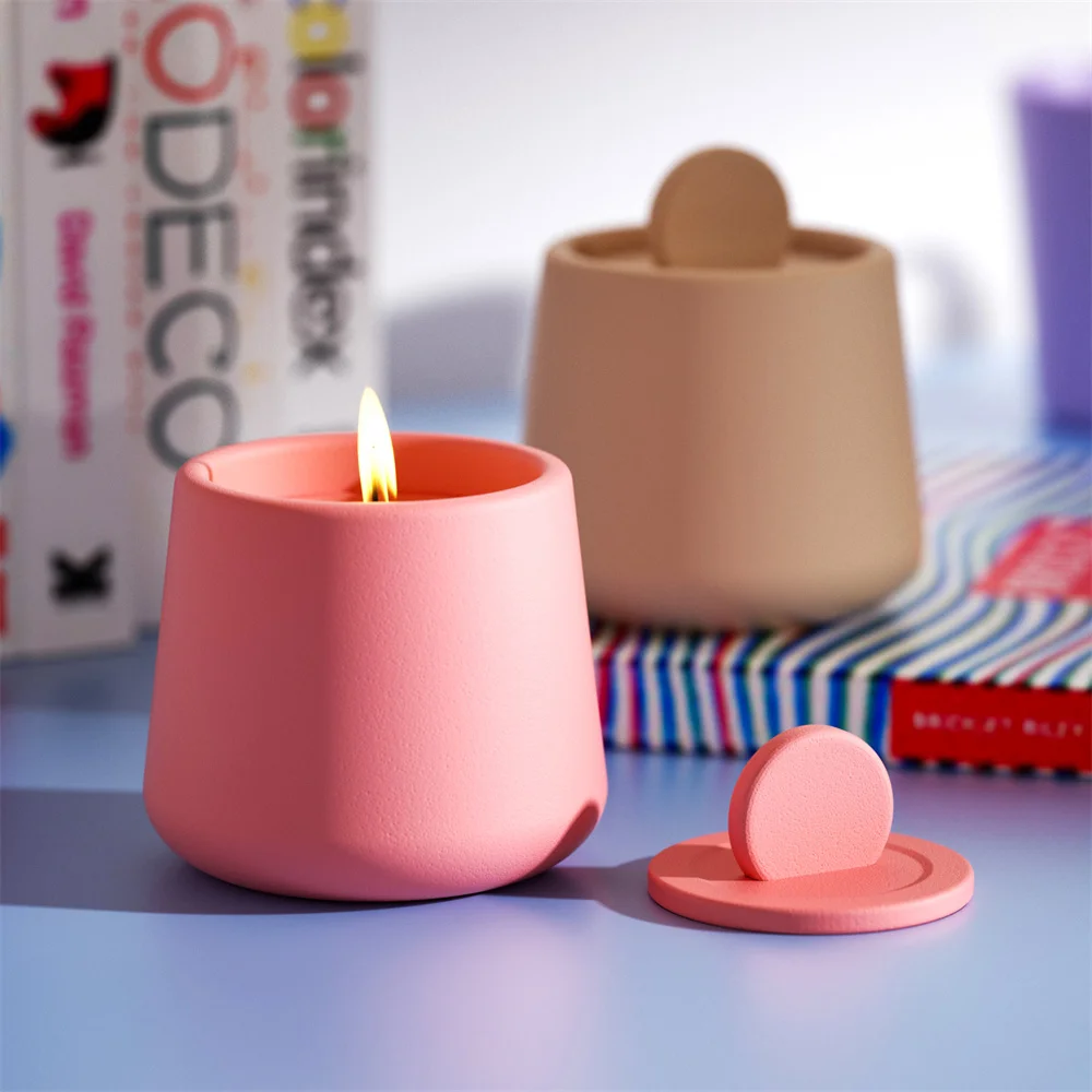 Nicole-Minimalist-Trapezoid-Candle-Jar-with-Lid-Silicone-Mold-for ...