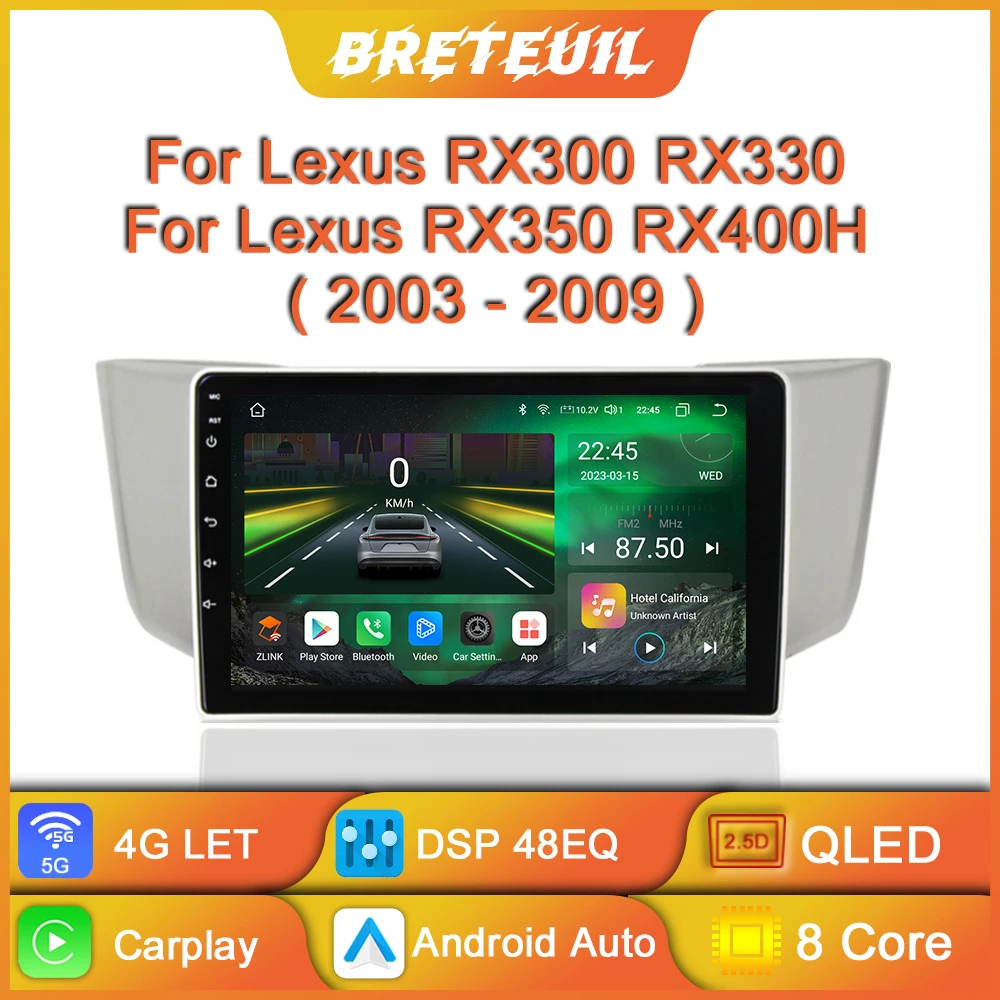 For Lexus RX300 RX330 RX350 RX400H 2003-2014 Android Car Radio Auto ...