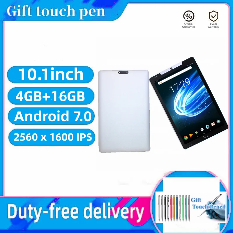 Tableta Android 7,0 de 10,1 pulgadas, dispositivo A1 de RAM, 2GB + 16GB ...