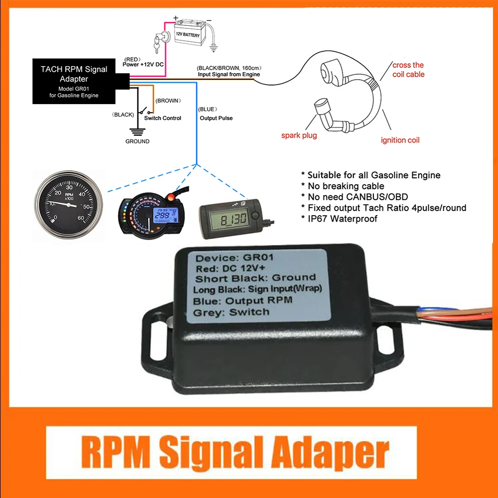 Truck Rpm Signal Sensor ARTILAURA Diesel Tachometer Adapter - RPM ...