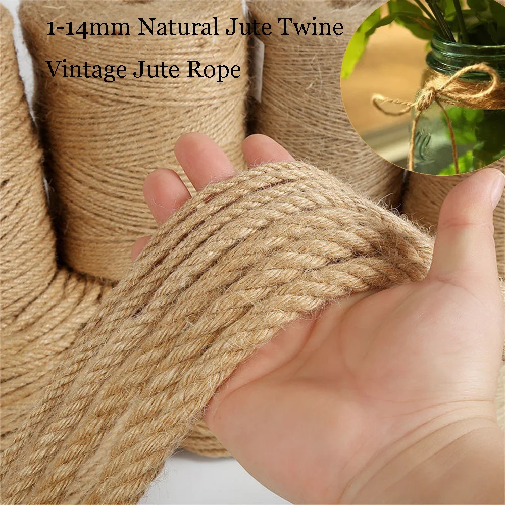 1-14mm-Natural-Jute-Twine-Vintage-Jute-Rope-Cord-String-Twine-Burlap ...