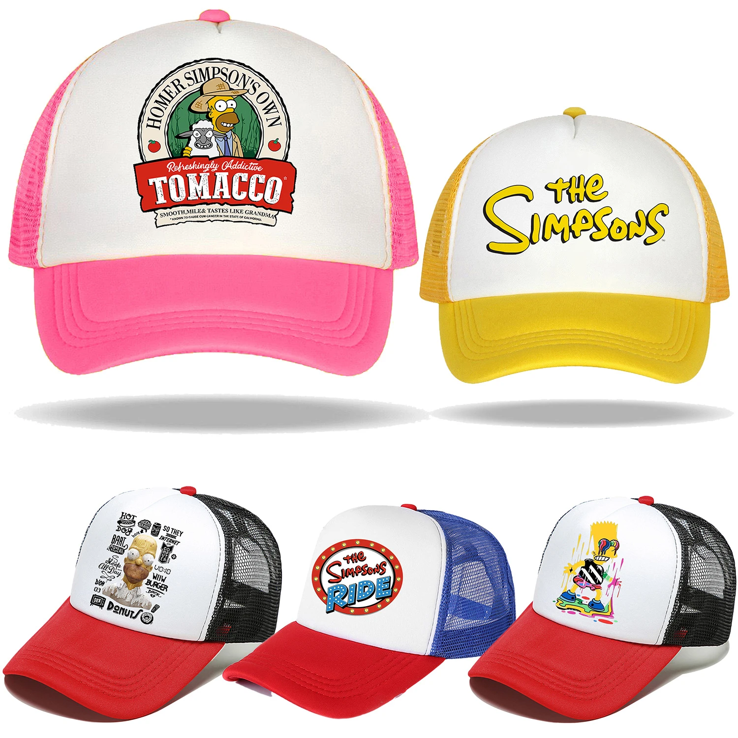 Simpson Baseball Cap | Homer Simpson Figure | Simpson Trucker Caps ...