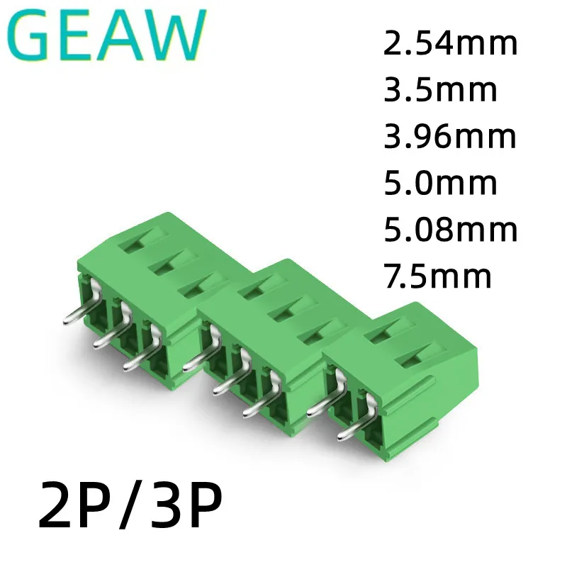10Pcs 2Pin 3Pin Screw Type PCB Terminal Block Wire Connector 5.0/5.08/7 ...