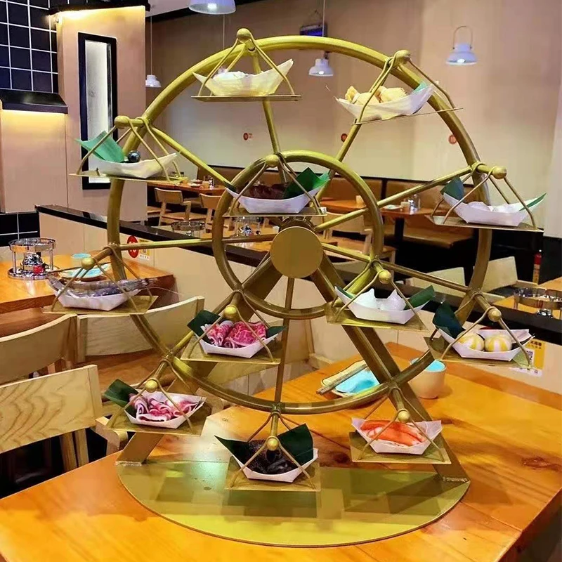 Rotating-Ferris-wheel-barbecue-rack-tableware-commercial-hot-pot ...