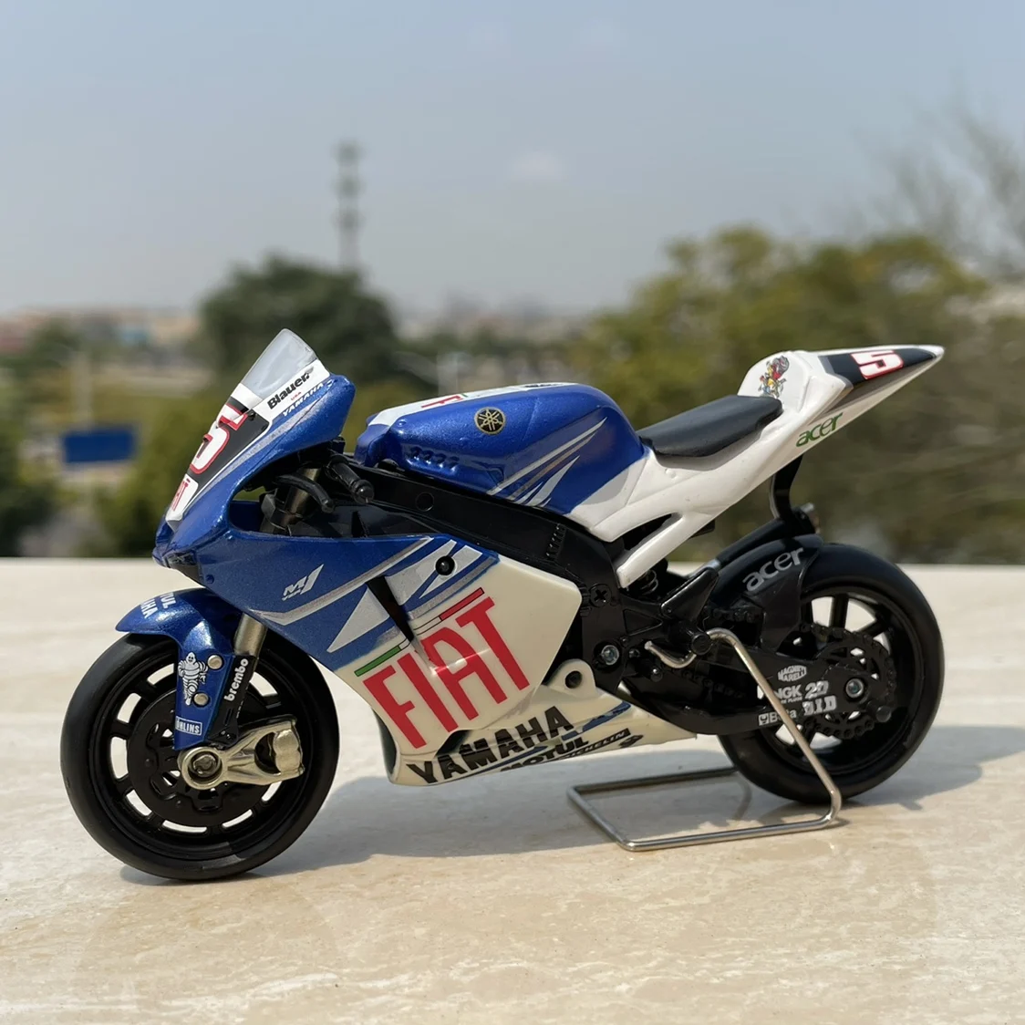 Diecast 1:18 Scale Yamaha Moto GP Motorcycle Car Model Collectible Toy ...
