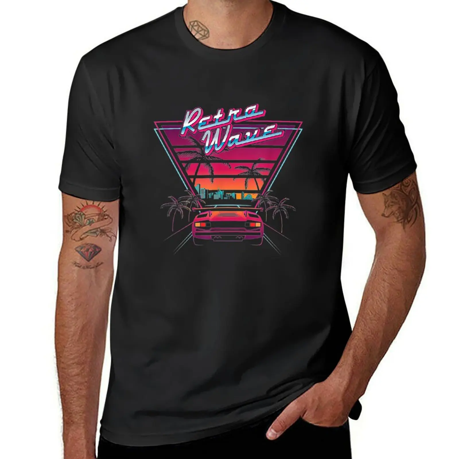 80s Vintage Retro Wave Synthwave Love Retro Wave Miami Beach T-Shirt ...