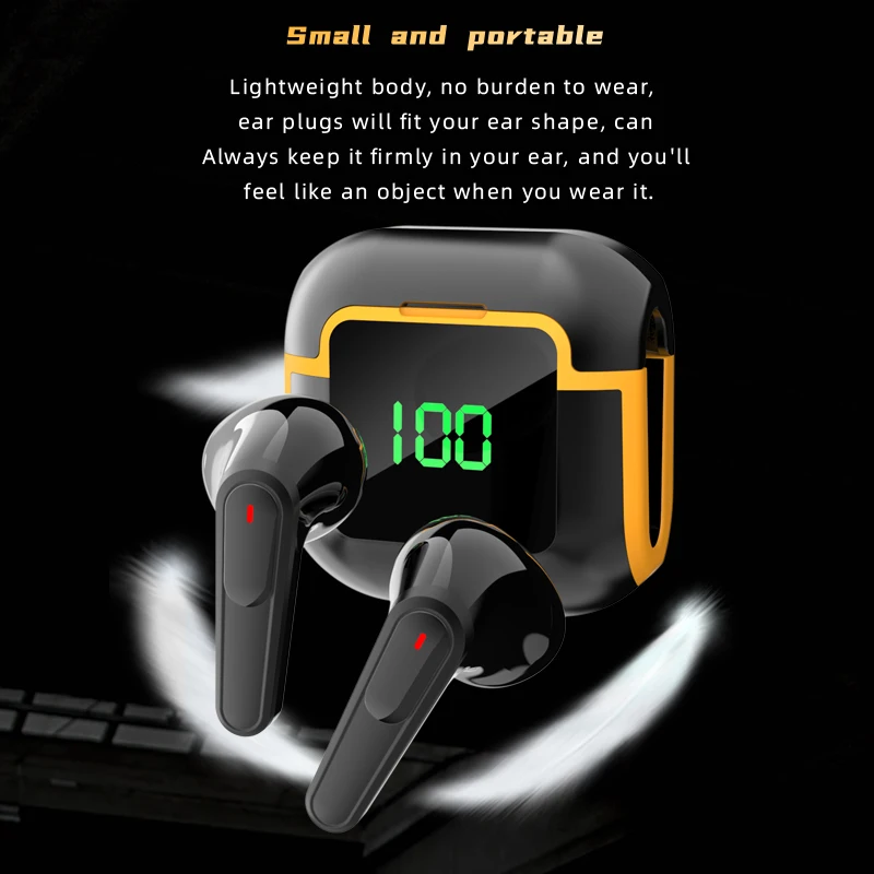 2023 Newest PRO90 Bluetooth 5.3 Headset TWS Game Sports In Ear Noise Reduction Breathing Light ...
