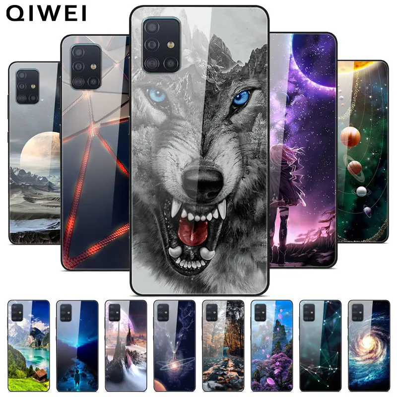 Samsung A51 Case Glass Hard Back Cover Galaxy A71 Phone Pro - AliExpress