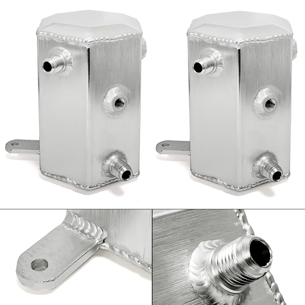 Car Engine Oil Catch Tank Can Universal Aluminum Square Oil Catch Tank ...