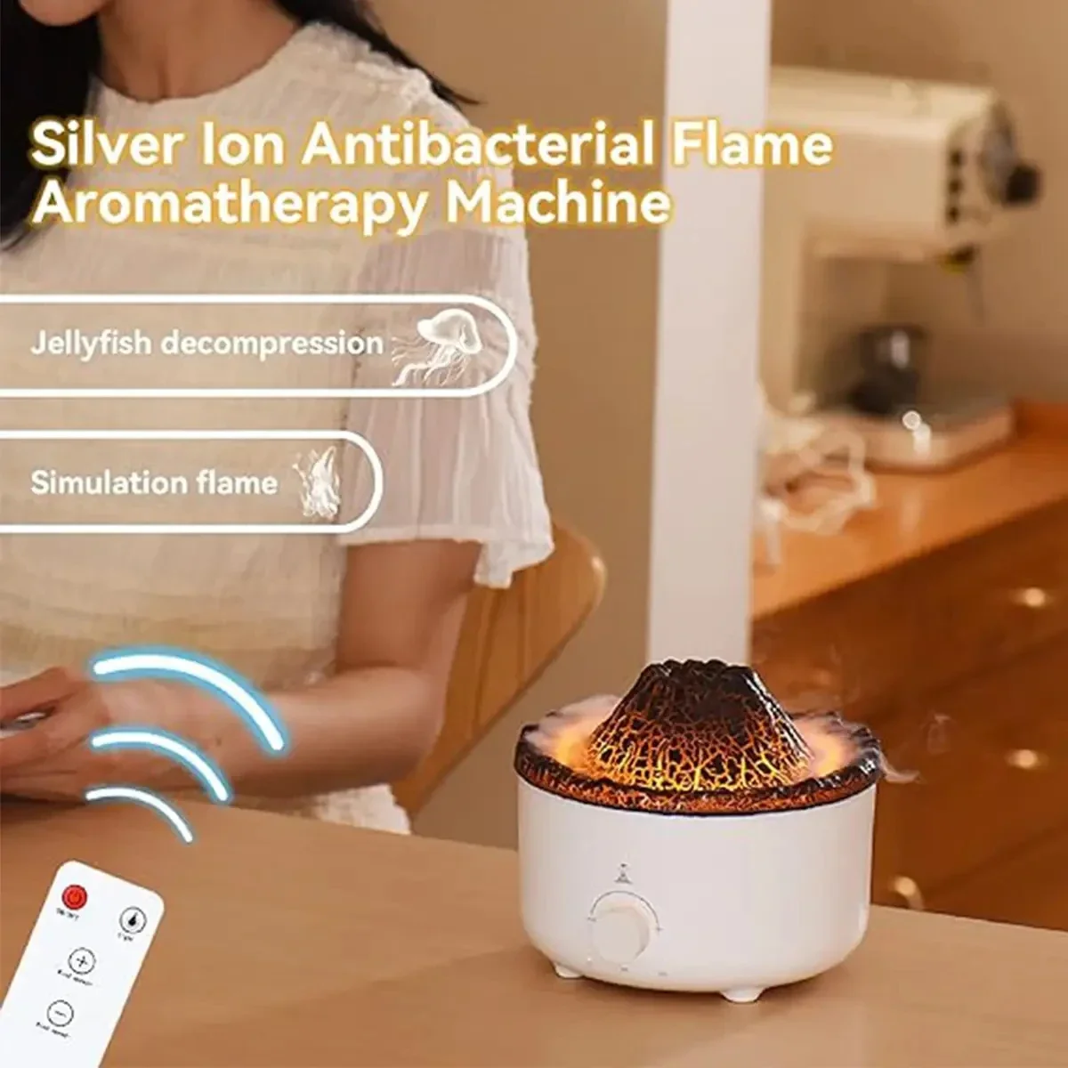 1pc-AmaCielo-Volcano-Humidifier-Essential-Oil-Diffuserwith-Remote ...