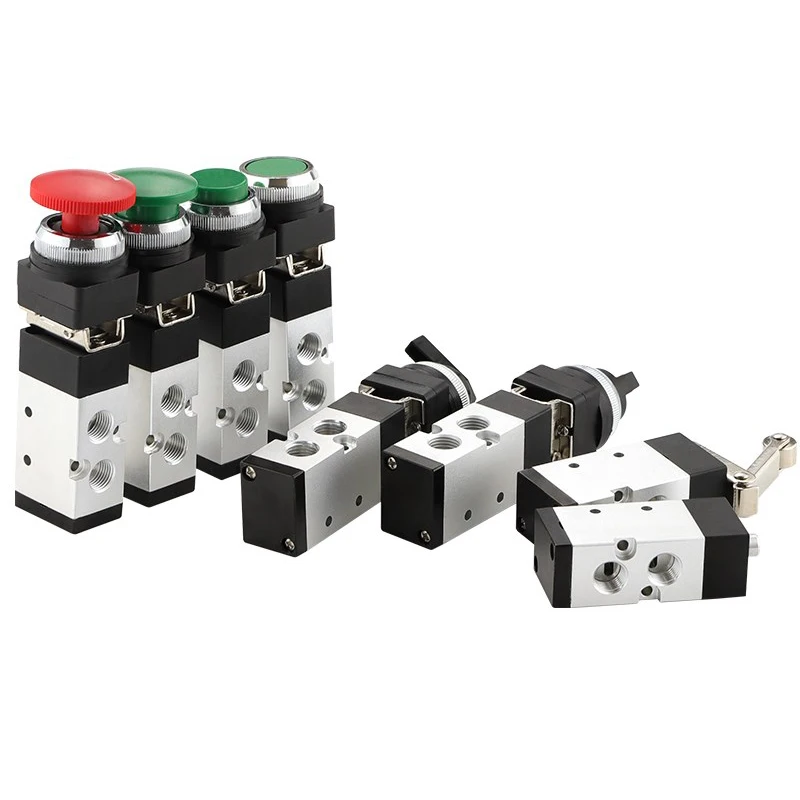 Pneumatic-Mechanical-Valve-2-Position-5-Way-Manual-Valve-Air-Switch ...