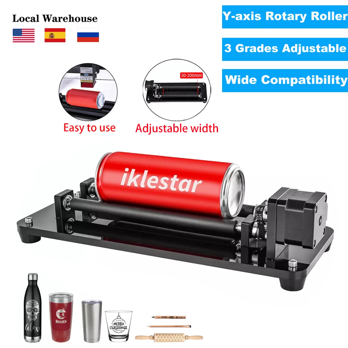 Cnc Rotary Roller Y-axis Rotatory Engraving Module Laser Engraver Y ...