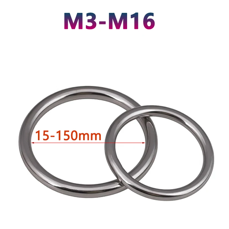 1pc-M3-M12-Heavy-Duty-Welded-Round-Rings-304-Stainless-Steel-Smooth ...