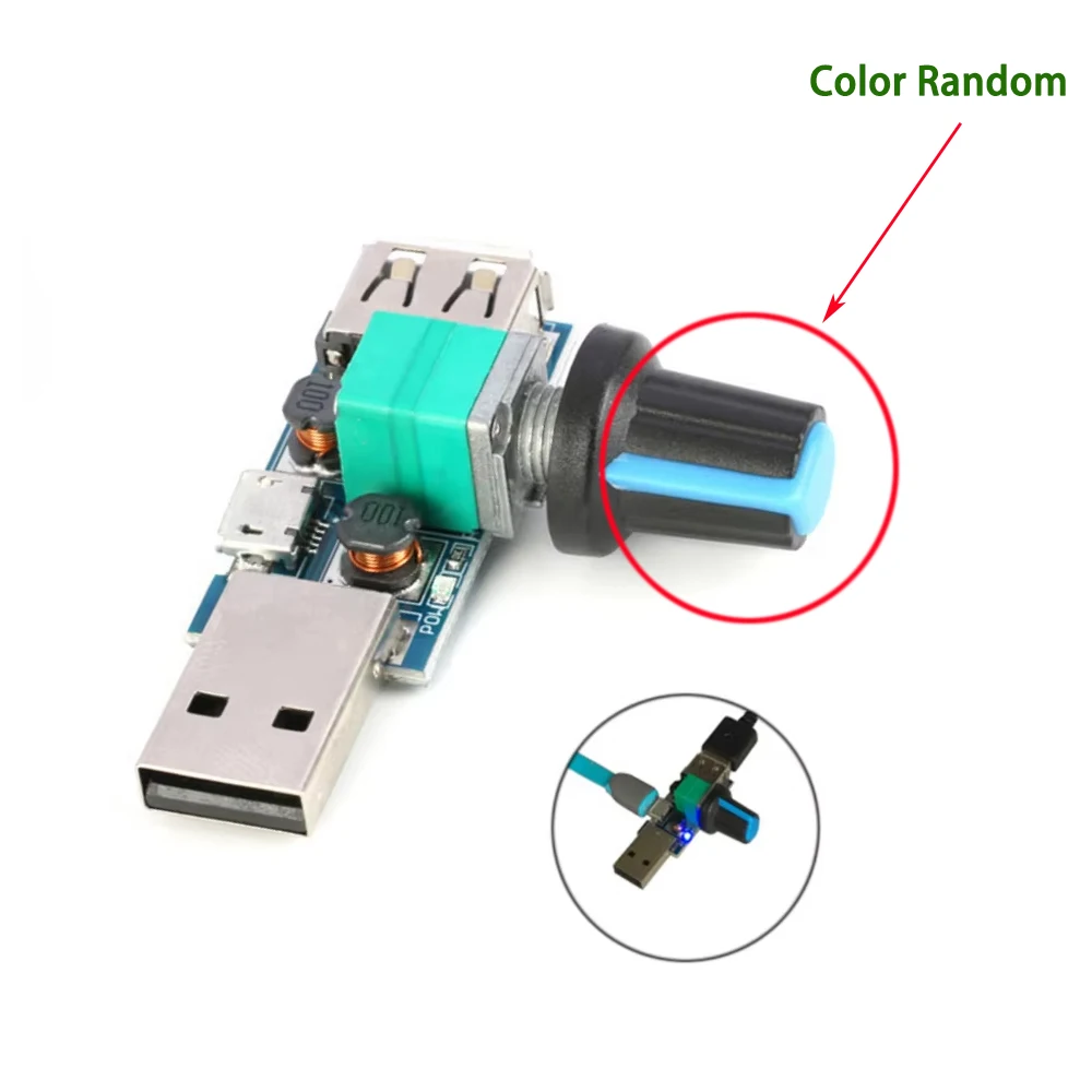 DC 4V-12V USB Fan Stepless Governor 5W USB Fan Speed Controller Multi ...