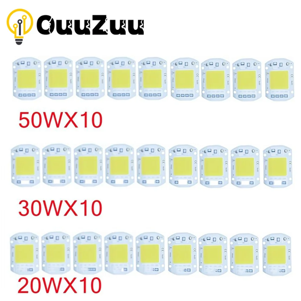 10PCS-LED-chip-10W-20W-30W-50W-220V-COB-chip-Smart-IC-No-driver ...