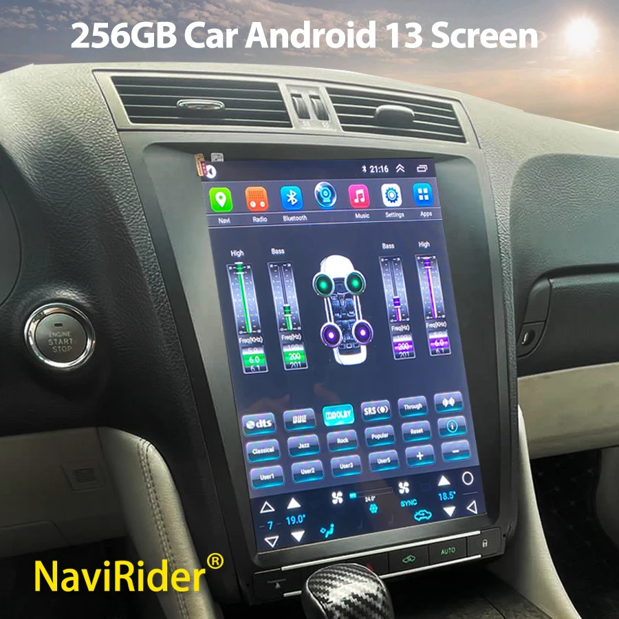 12.8inch Tesla Screen Android 13 Car Radio 256GB GPS For Lexus GS GS350 ...