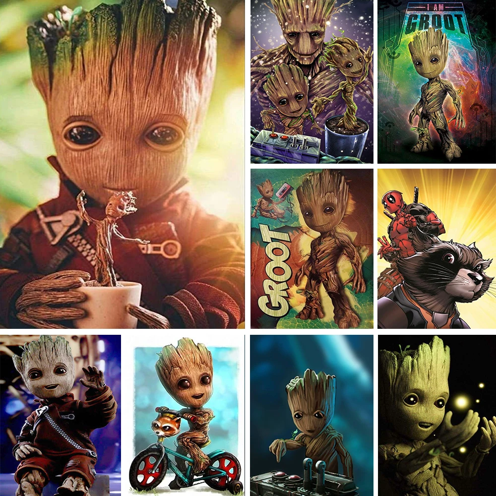 5D-Diamond-Painting-Disney-Cartoon-Groot-Diamond-Embroidery-Full-Round ...