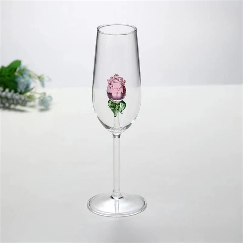 European-Style-Rose-Crystal-Glass-Goblet-Creative-Champagne-Cup-Modern ...