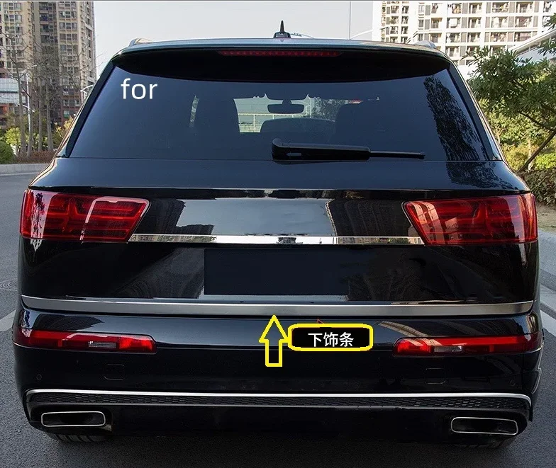 Accessories For Audi Q7 Q7L 2016-2020 Stainless steel Rear Tailgate ...
