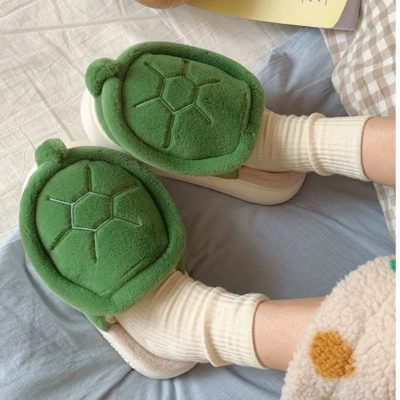 Kawaii Creative Fun Turtle Cotton Slippers - Gift Holy