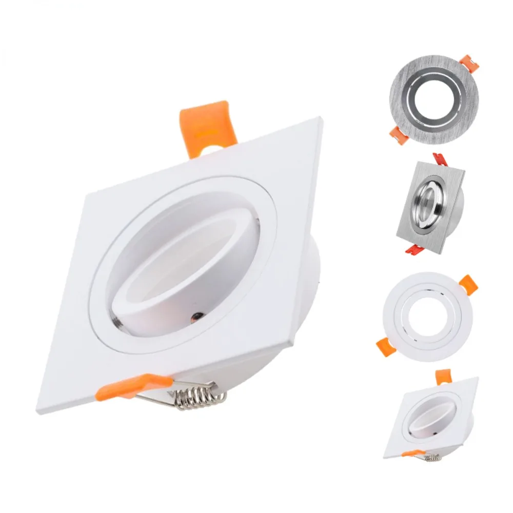 Adjustable Recessed LED Ceiling Spotlight Frame Round GU10 MR16 Fixture ...