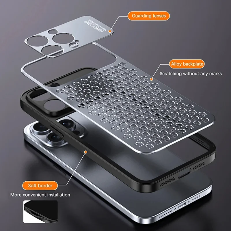 HOCE Aluminum Alloy Phone Case For iPhone 17 16 15 14 13 Pro Max Metal ...