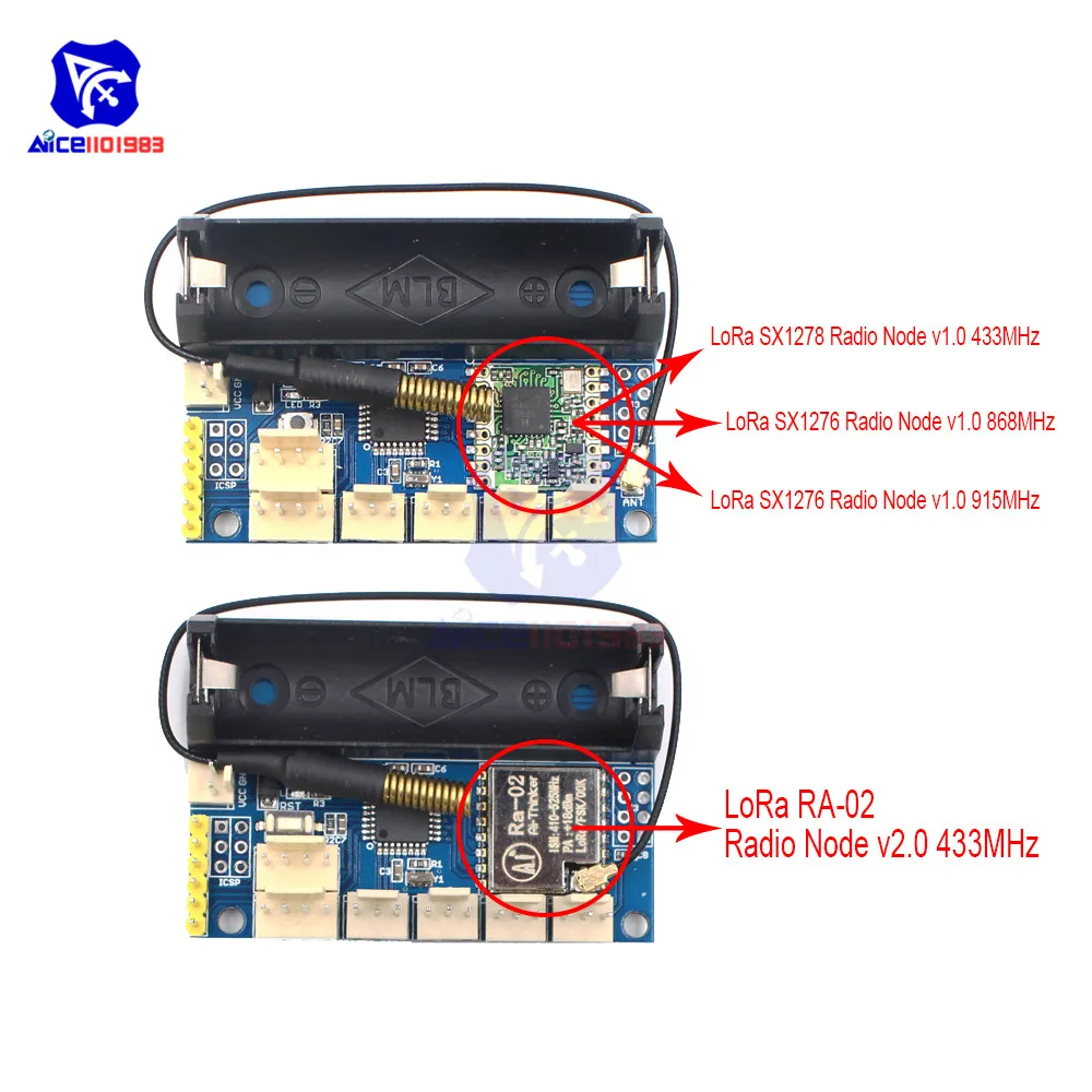 RoLa SX1278 Radio Node v1.0/v2.0 433MHz/868MHz/915MHz ATmega328P RFM98 2.4G Wireless Spread ...