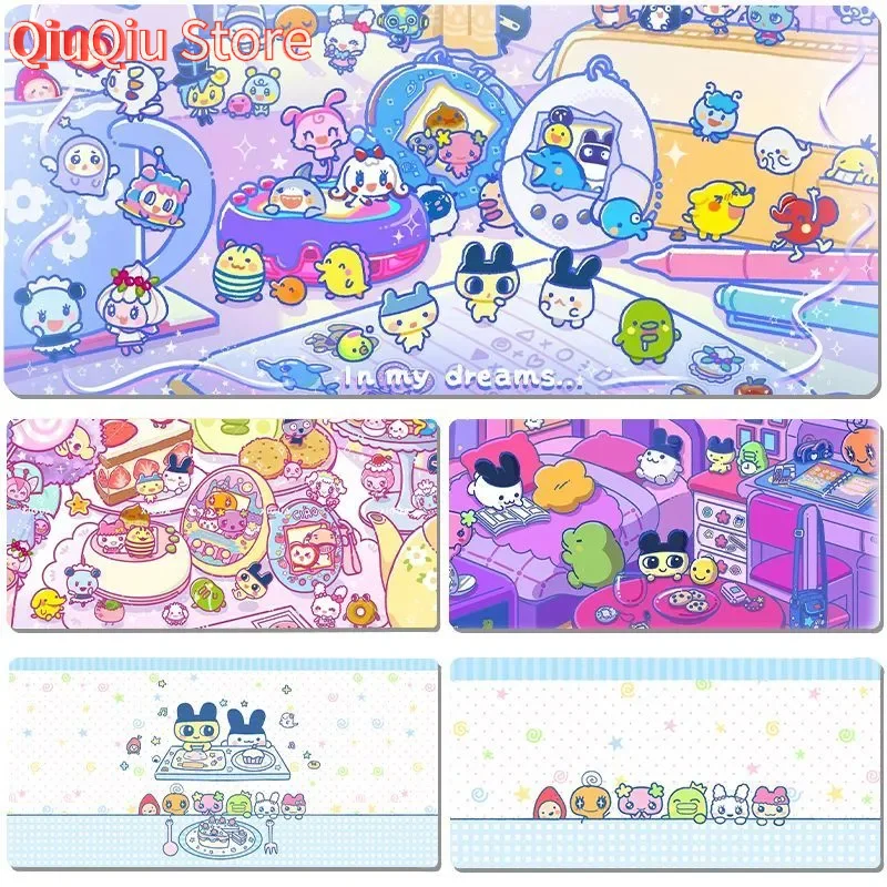 Leather Desk Pad Protector Japanese Anime T-Tamagotchi Y2K Mouse Pad ...