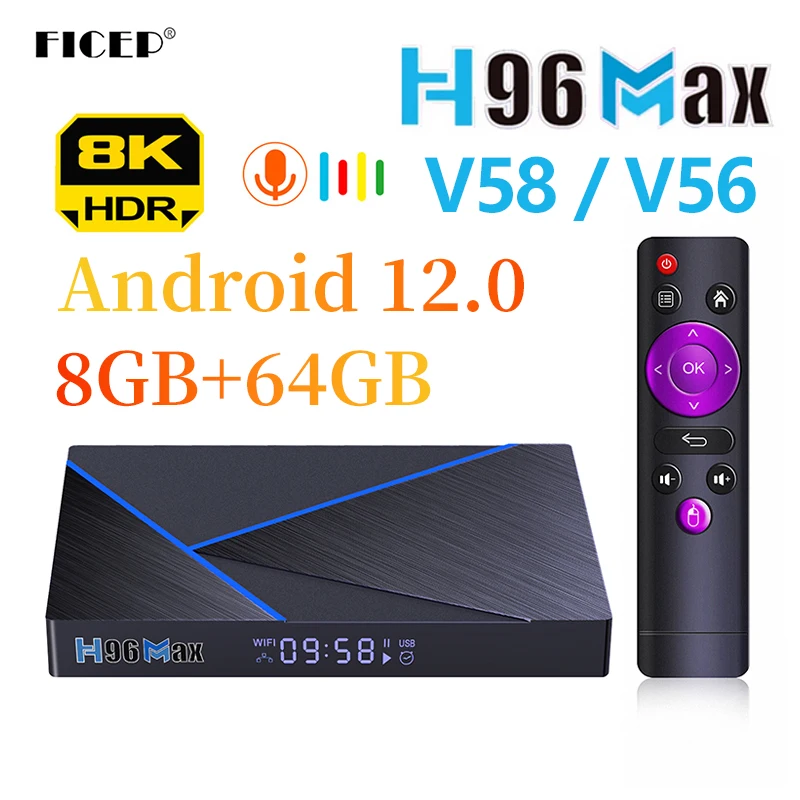 Smart TV Box H96 MAX Android 12 11 8GB 64GB RK3588 Wifi TVBOX 8K H96MAX ...
