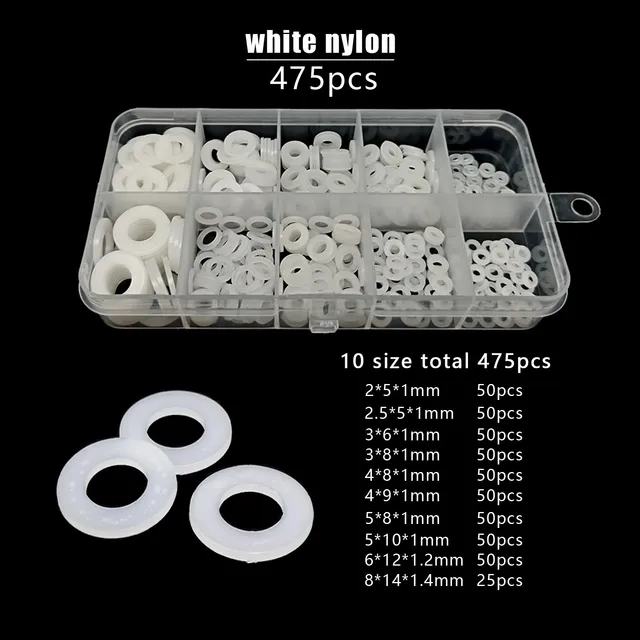415/475pc M2 M2.5 M3 M4 M5 M6 M8 Nylon Transparent Red Steel Paper ...