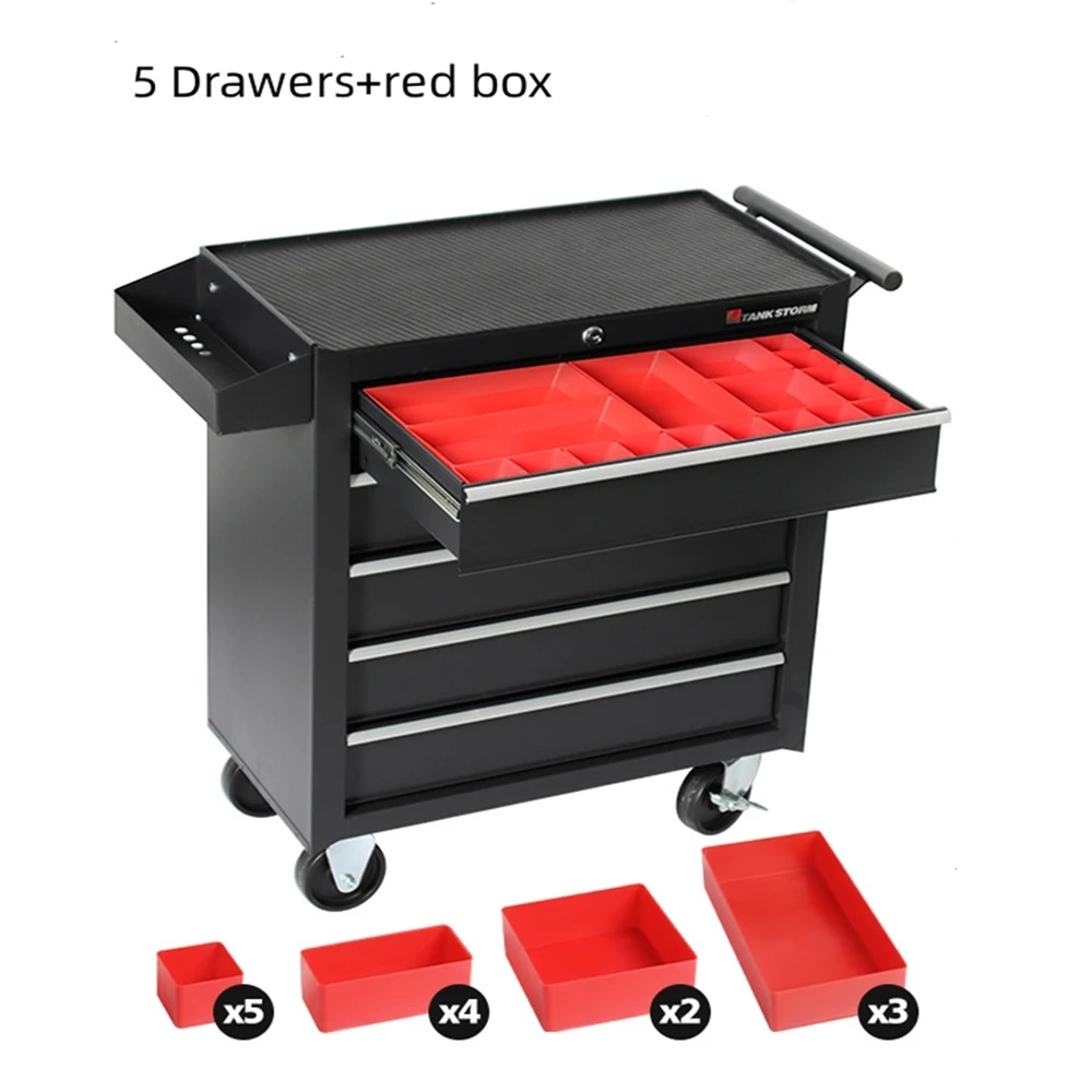 5-Drawer-Storage-Tool-Box-Trolley-Workshop-Multi-Functional-Auto-Car ...