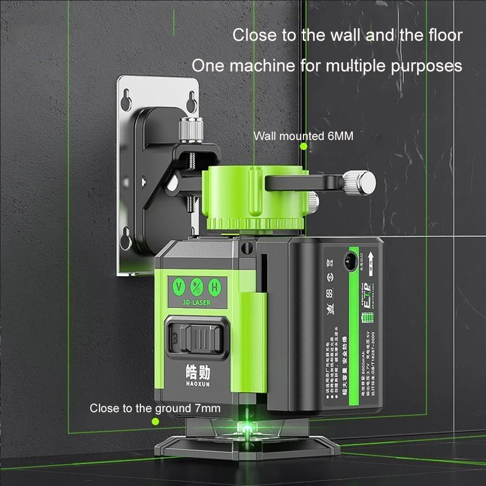 Mini-16-Lines-4D-Laser-Level-Green-Lines-360-Self-Leveling-Horizontal ...