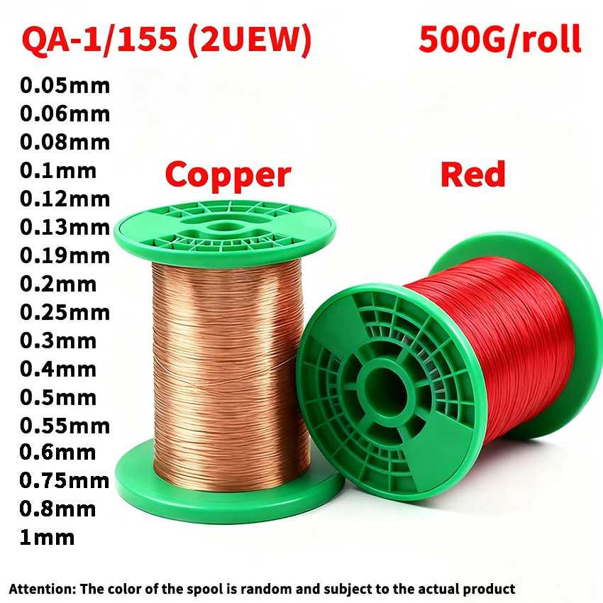 500G QA-1/155 Cable de bobinado de cobre esmaltado 0,05-1,0mm Cable de ...