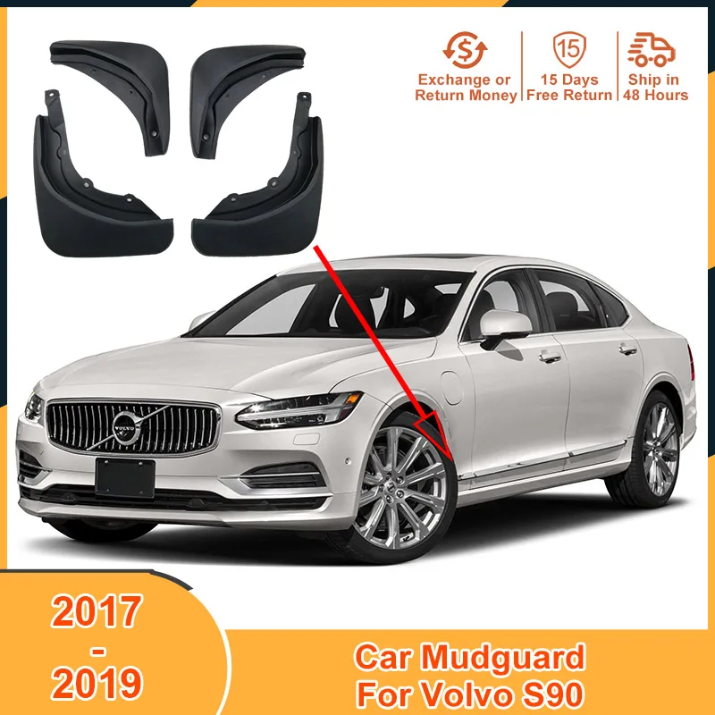 2017-2019-Auto-Mudguard-for-Volvo-S90-2017-2018-2019-Accessories-4Pcs ...