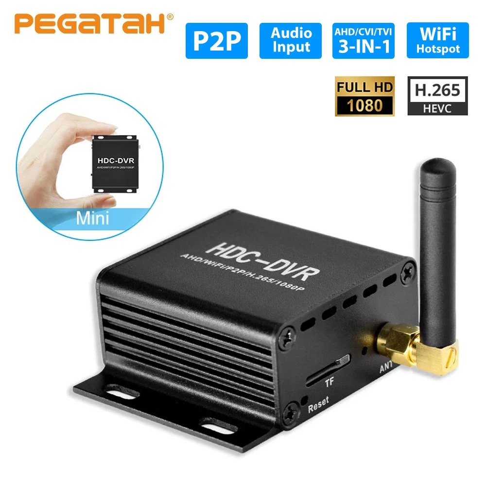 Mini AHD DVR 1080P Video Recorder 3 In 1 AHD CVI TVI 128GB Card Dvr ...