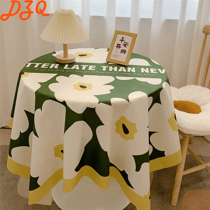 Japanese and Korean Idyllic Sweet Flowers Table Cloth Leters Table ...