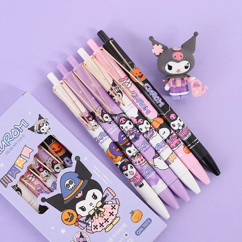 MINISO-Sanrio-6pcs-Hello-Kitty-Gel-Pen-Kuromi-Melody-0-5-Black-Student ...